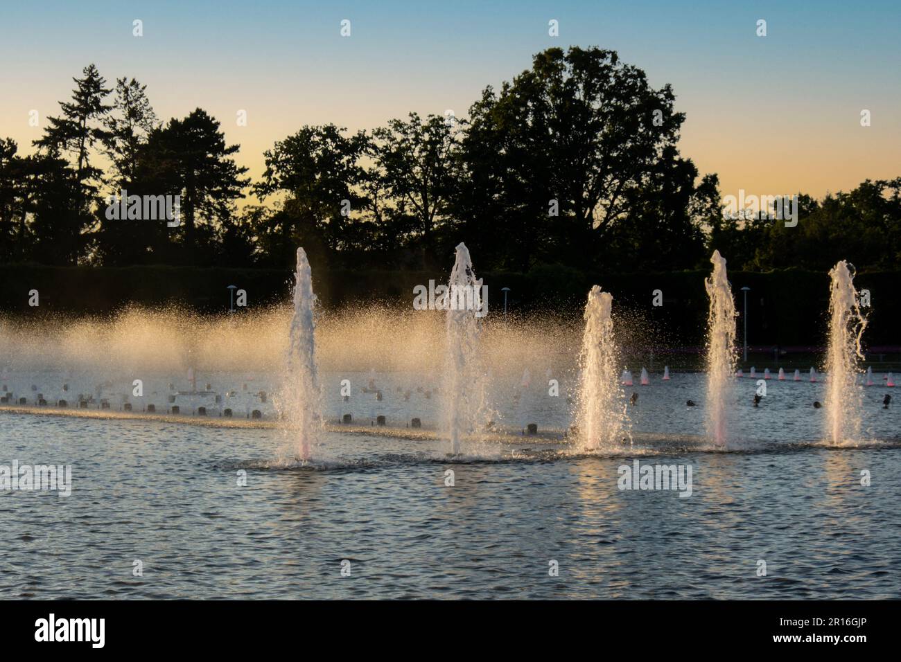 Multimedia Fountain at Centennial Hall, Wroclaw, Poland. The biggest ...
