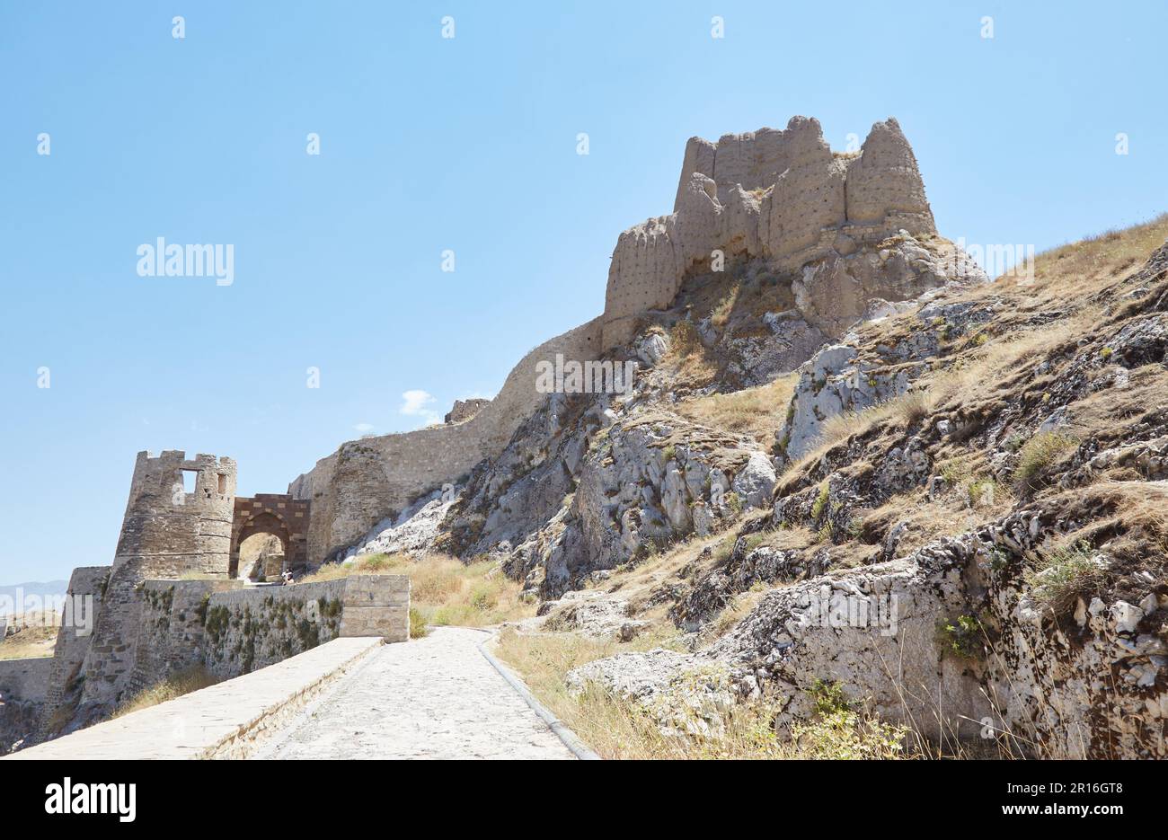 Van Castle in Van, Turkey was the headquarters of the Urartians, a ...