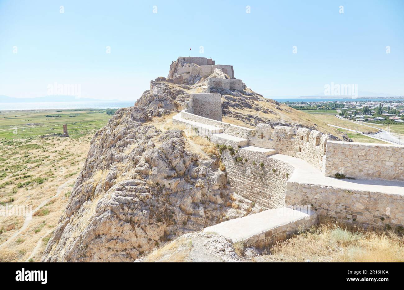 Van Castle in Van, Turkey was the headquarters of the Urartians, a ...