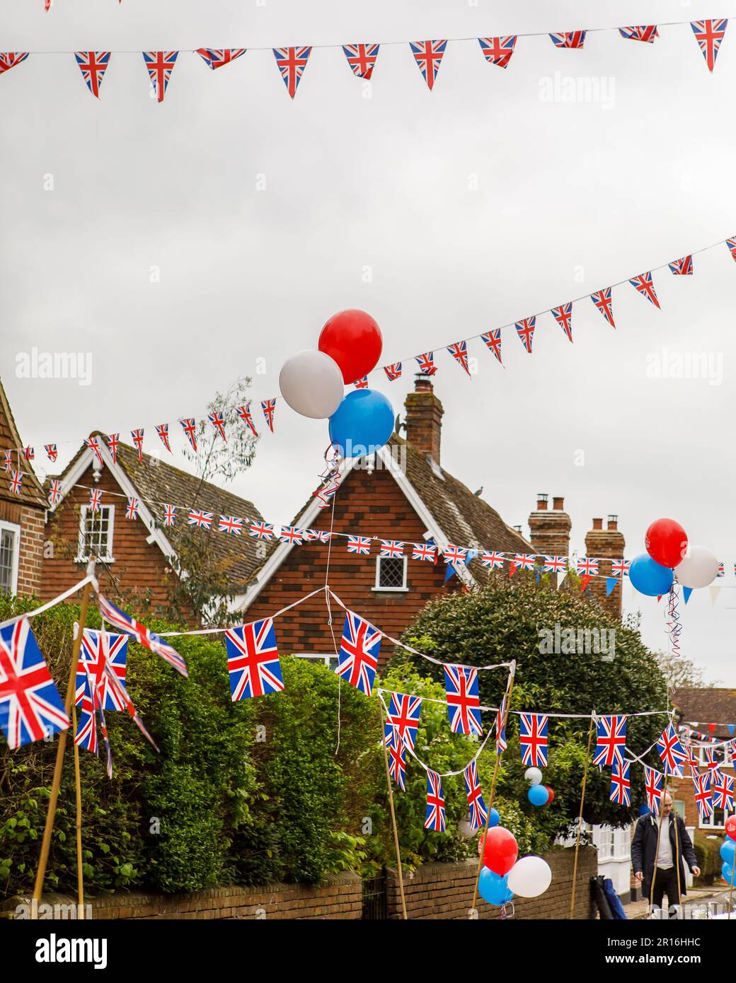 King Charles III Coronation Street Party in Cowden Village, Kent Stock ...