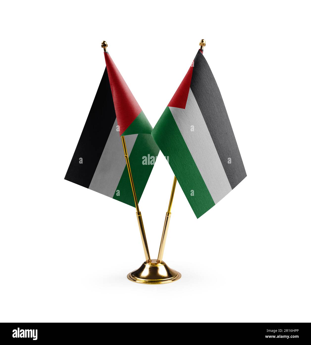 Small national flags of the Palestine on a white background Stock Photo ...