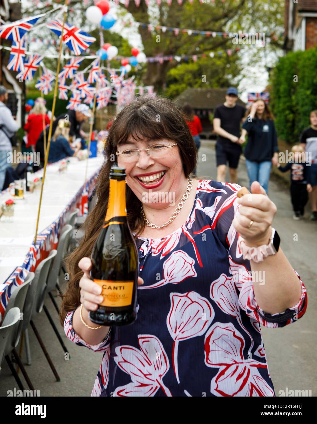 King Charles III Coronation Street Party in Cowden Village, Kent Stock ...