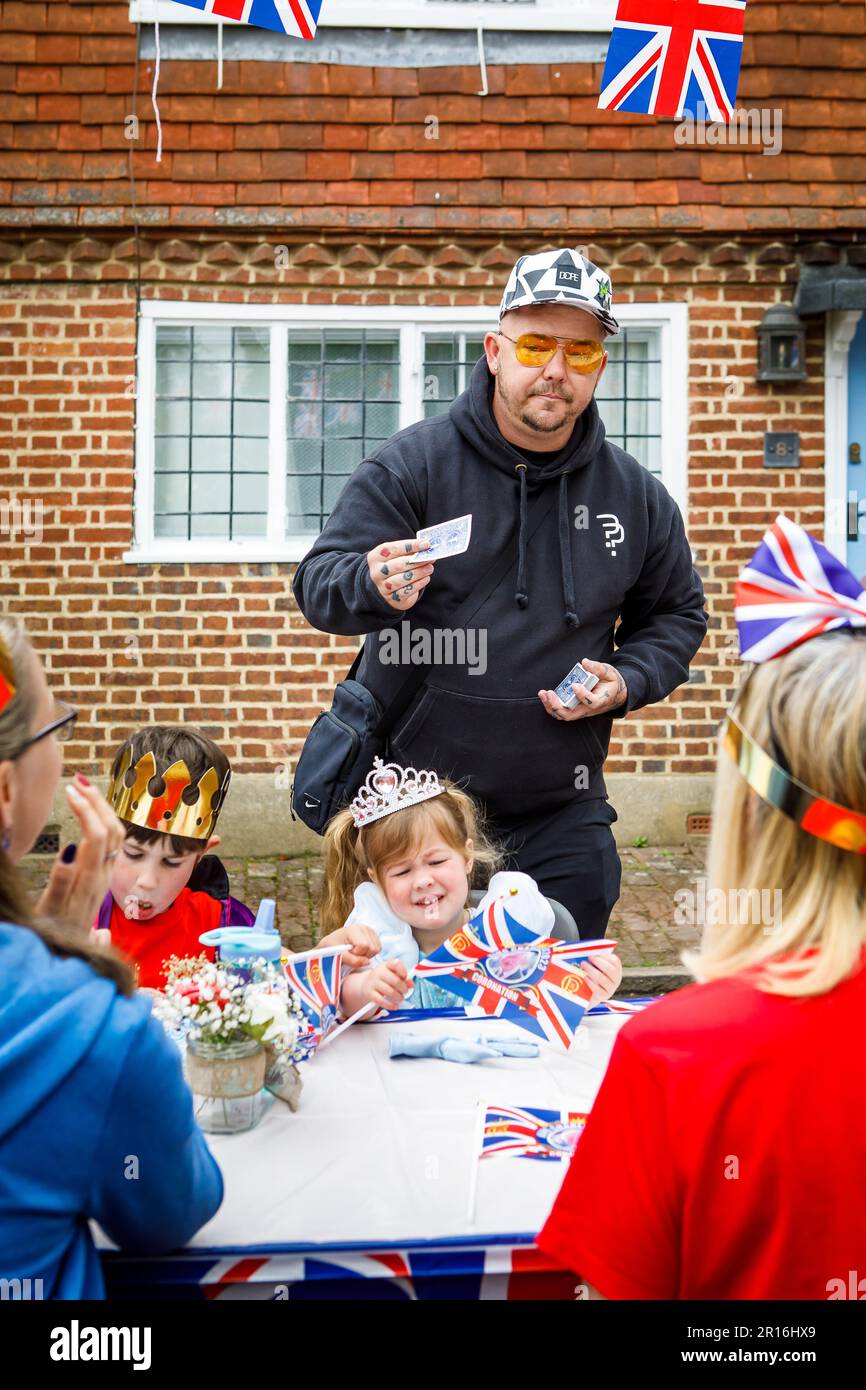King Charles III Coronation Street Party in Cowden Village, Kent Stock ...