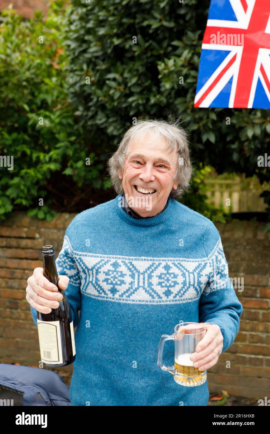 King Charles III Coronation Street Party in Cowden Village, Kent Stock ...