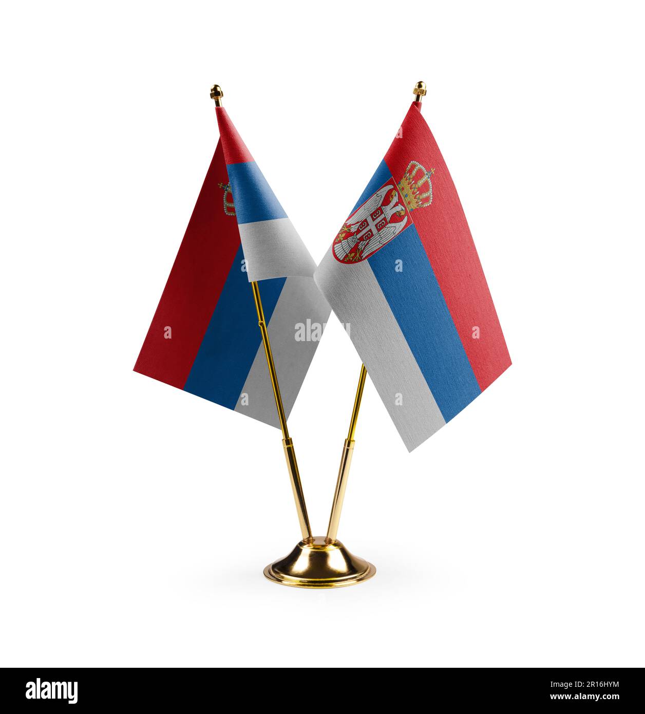 Small national flags of the Serbia on a white background Stock Photo ...