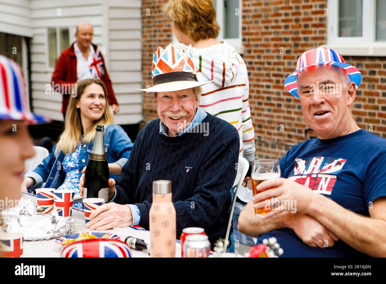 King Charles III Coronation Street Party in Cowden Village, Kent Stock ...