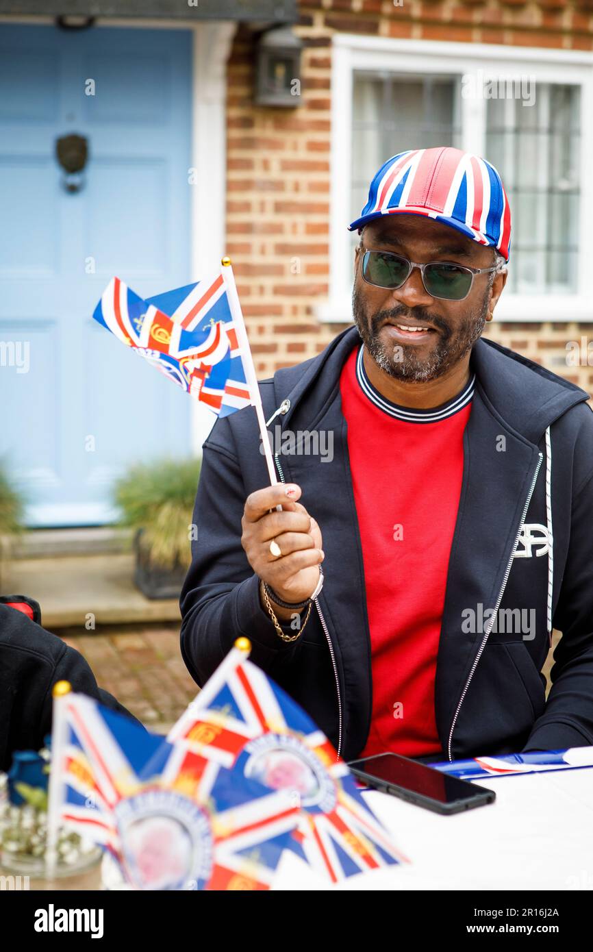 King Charles III Coronation Street Party in Cowden Village, Kent Stock ...
