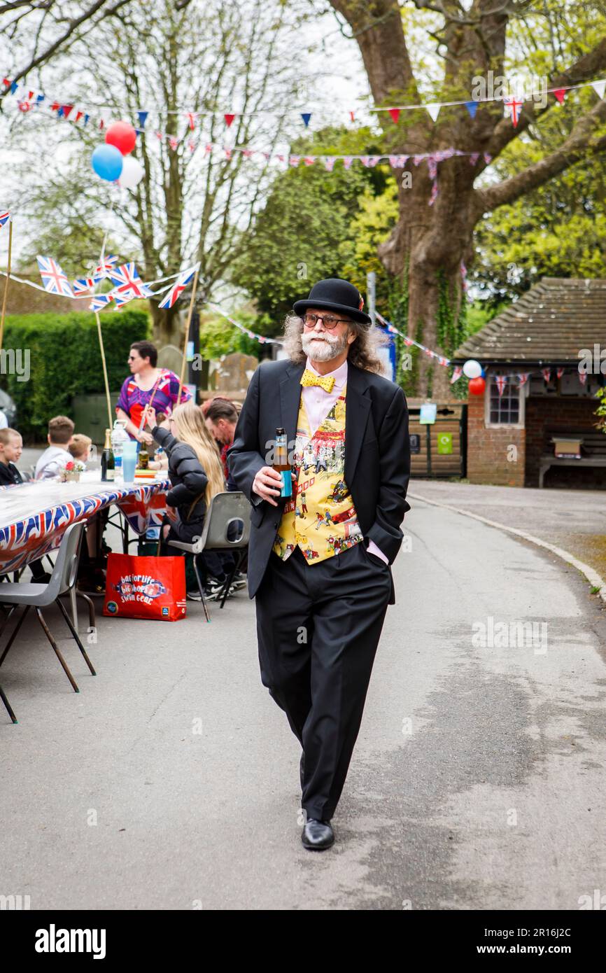 King Charles III Coronation Street Party in Cowden Village, Kent Stock ...
