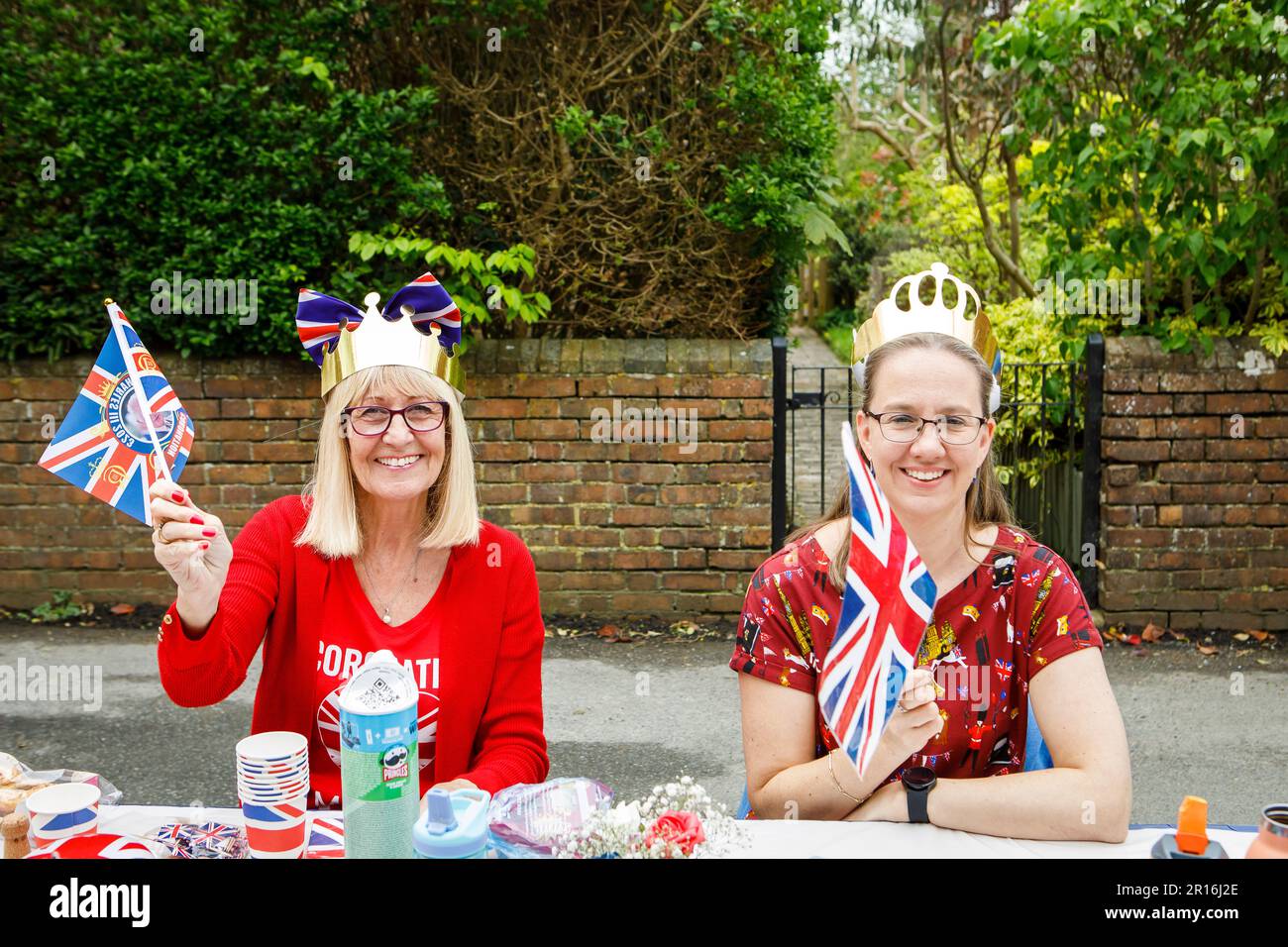 King Charles III Coronation Street Party in Cowden Village, Kent Stock ...
