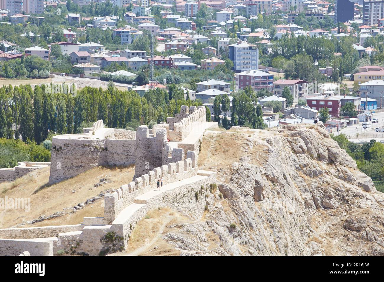 Van Castle in Van, Turkey was the headquarters of the Urartians, a ...