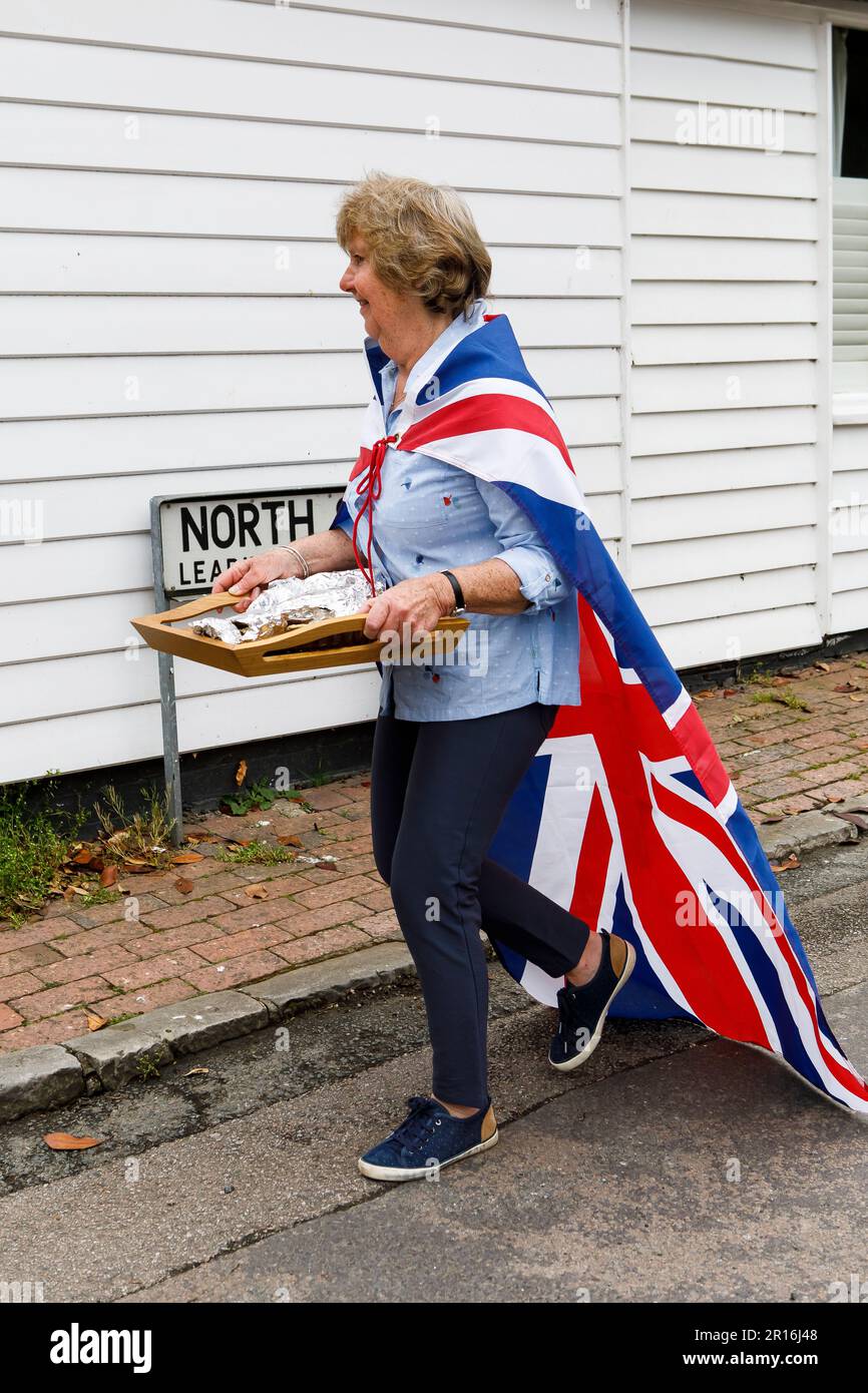 King Charles III Coronation Street Party in Cowden Village, Kent Stock ...