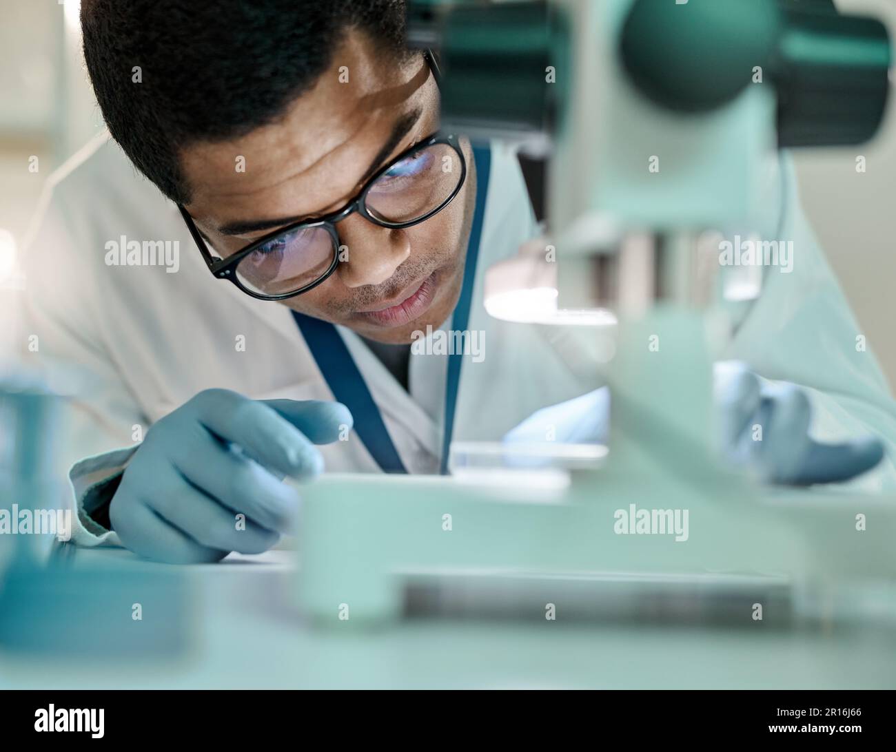 This will all make sense in the end. a young scientist using a ...