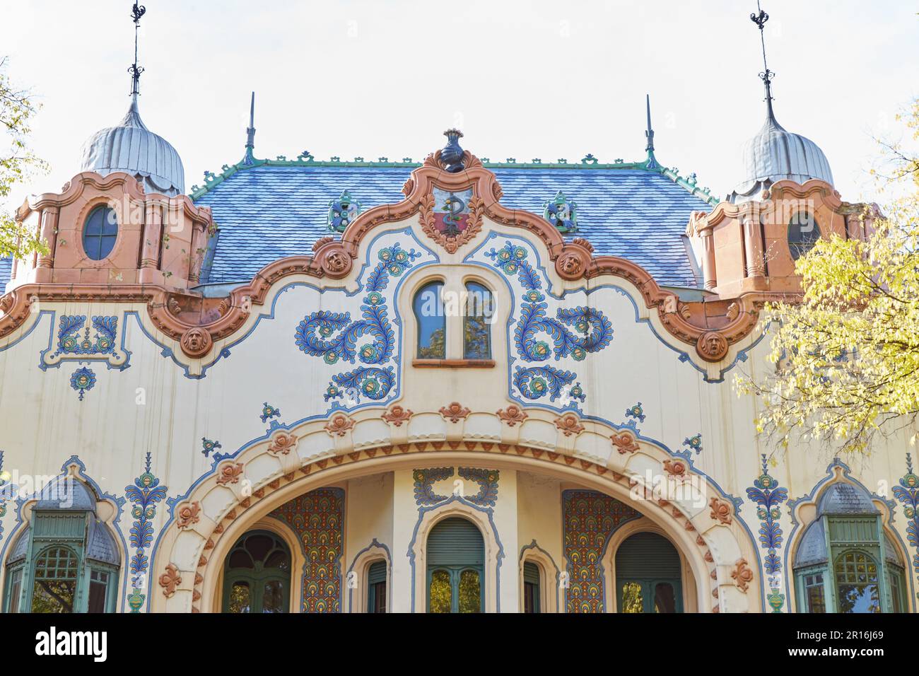 The iconic and colorful Raichle Palace in Subotica, Serbia, built in ...