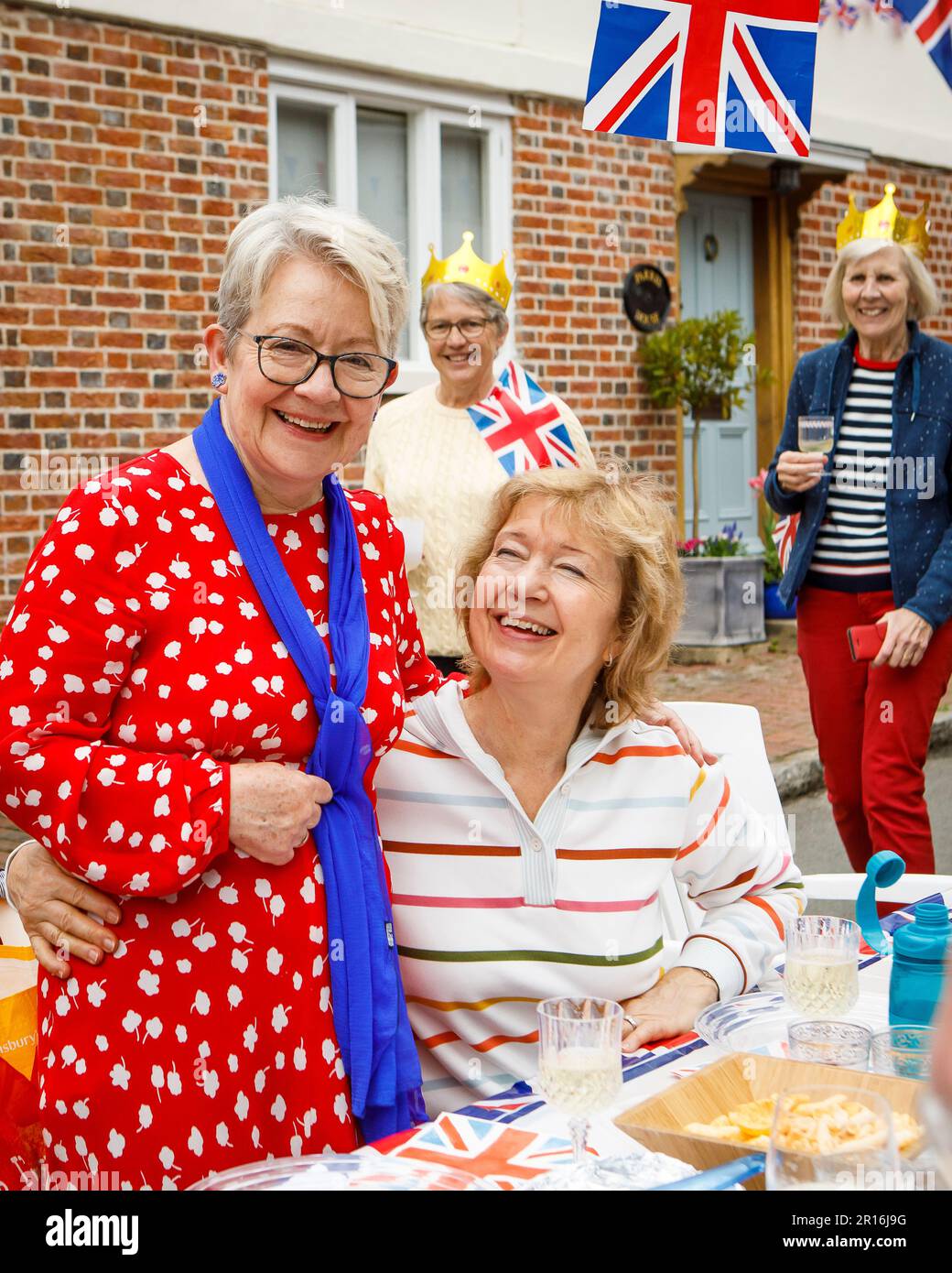 King Charles III Coronation Street Party in Cowden Village, Kent Stock ...