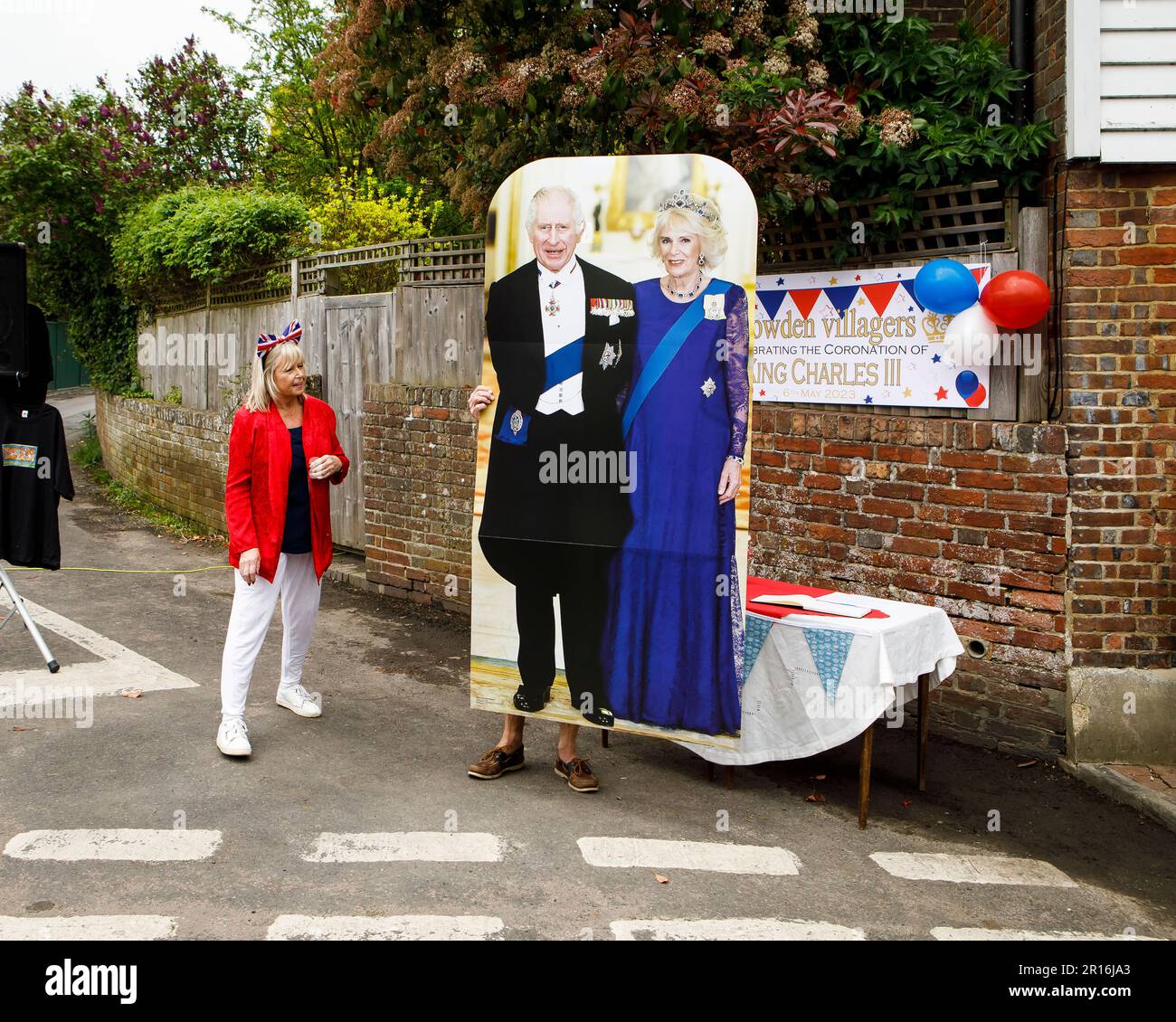 King Charles III Coronation Street Party in Cowden Village, Kent Stock ...