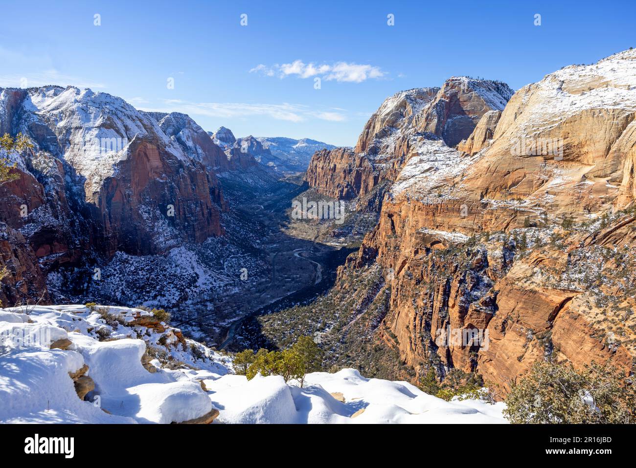 Angels landing trail view of Zion National Park in Springdale, Utah ...