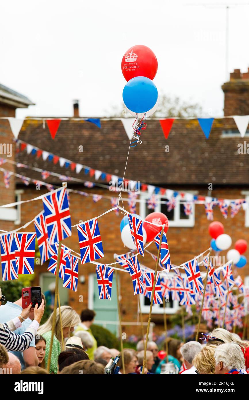 King Charles III Coronation Street Party in Cowden Village, Kent Stock ...