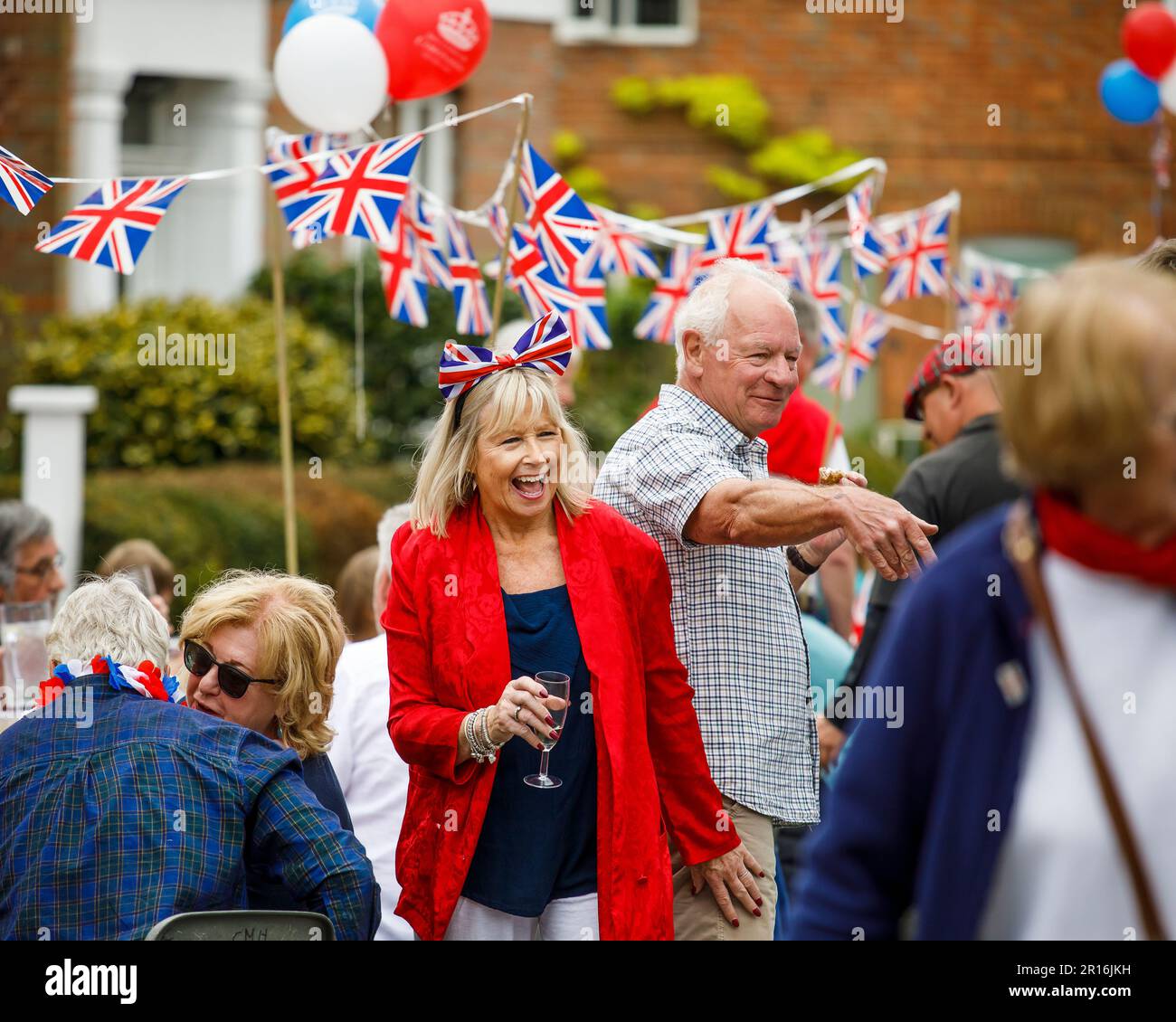 King Charles III Coronation Street Party in Cowden Village, Kent Stock ...
