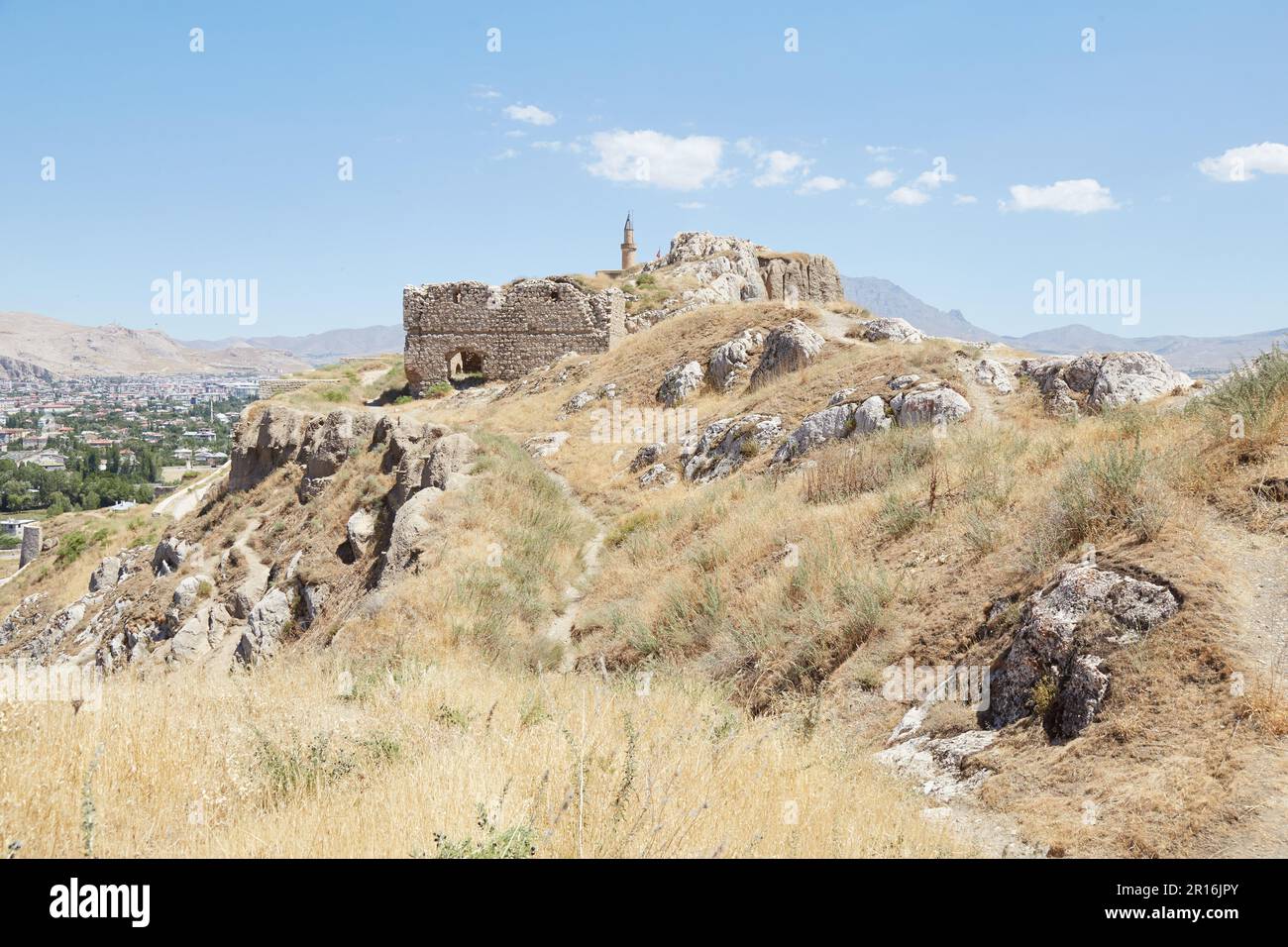 Van Castle in Van, Turkey was the headquarters of the Urartians, a ...