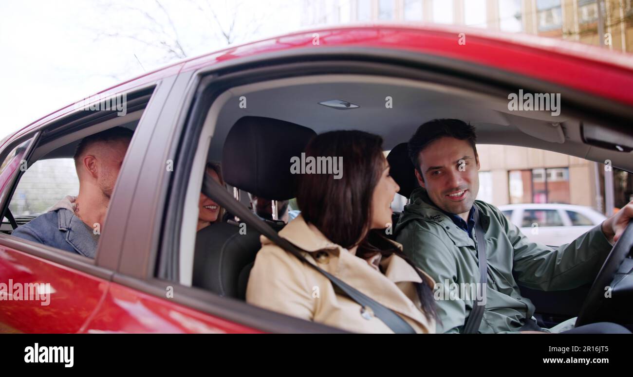 Carpool Ride Sharing. African People Using Car Share Stock Photo - Alamy