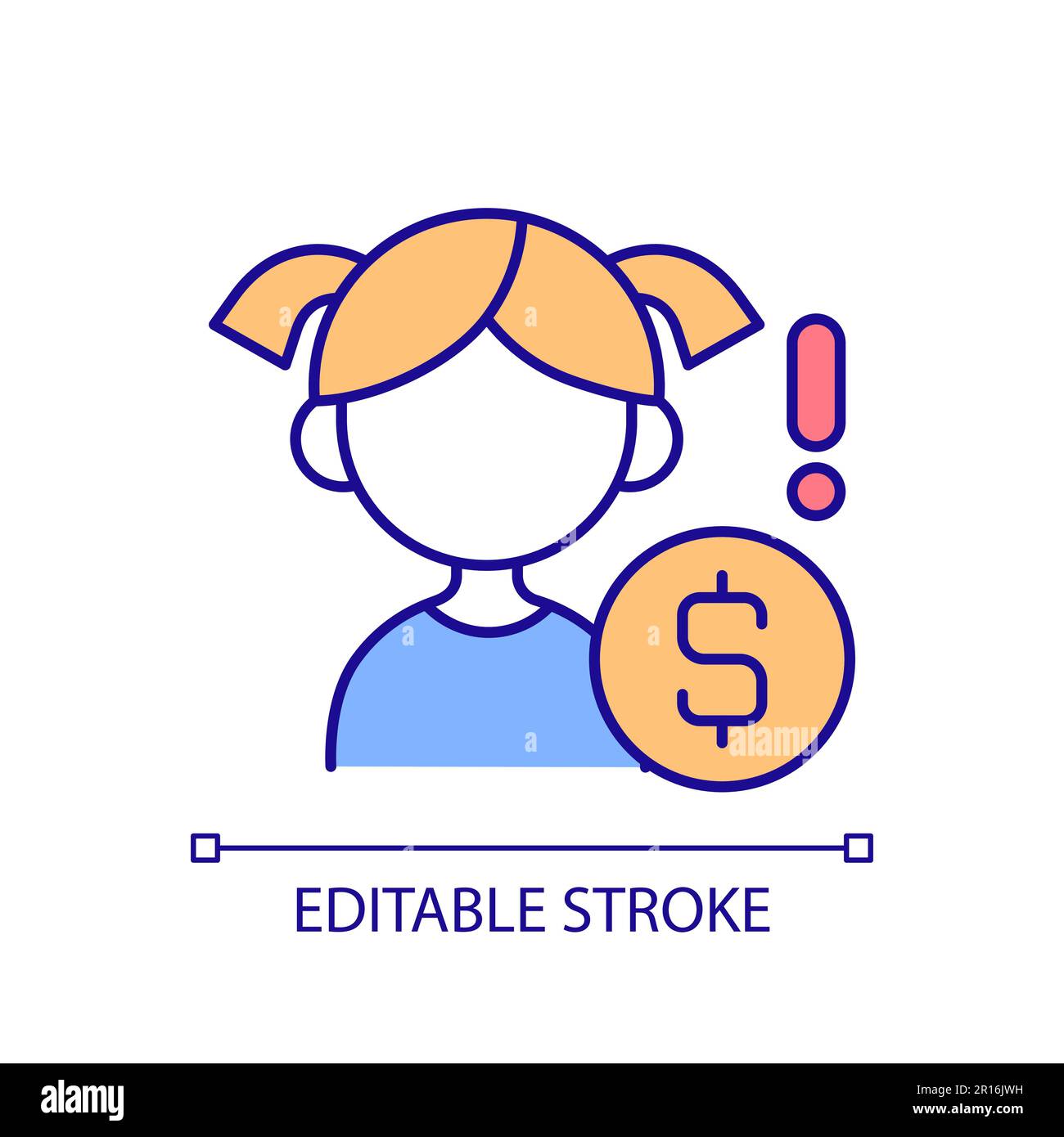 Child raising RGB color icon Stock Vector Image & Art - Alamy