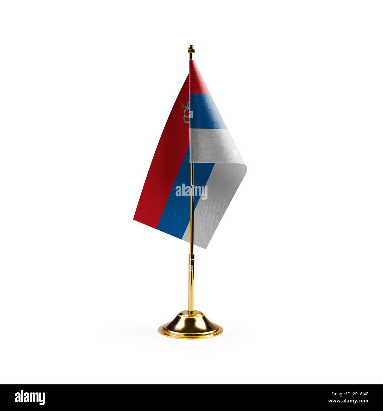 Small national flag of the Serbia on a white background Stock Photo - Alamy