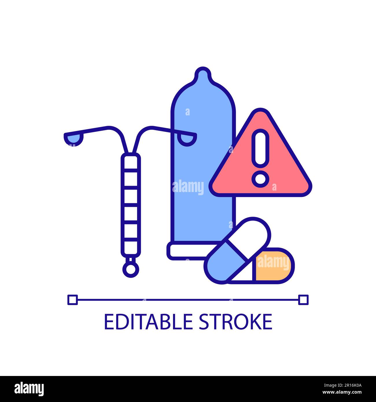 Birth Control Methods Rgb Color Icon Stock Vector Image And Art Alamy