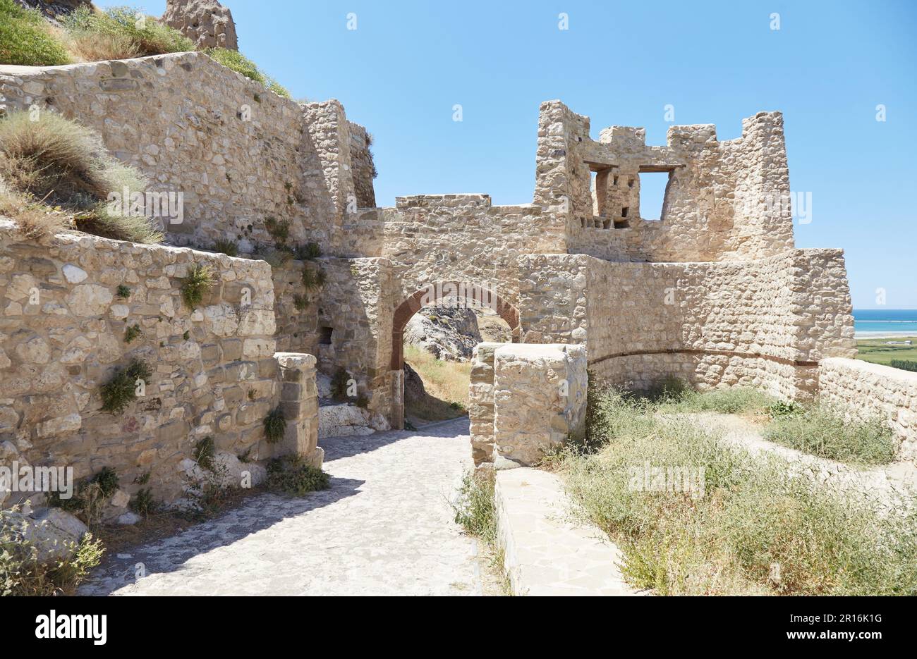 Van Castle in Van, Turkey was the headquarters of the Urartians, a ...