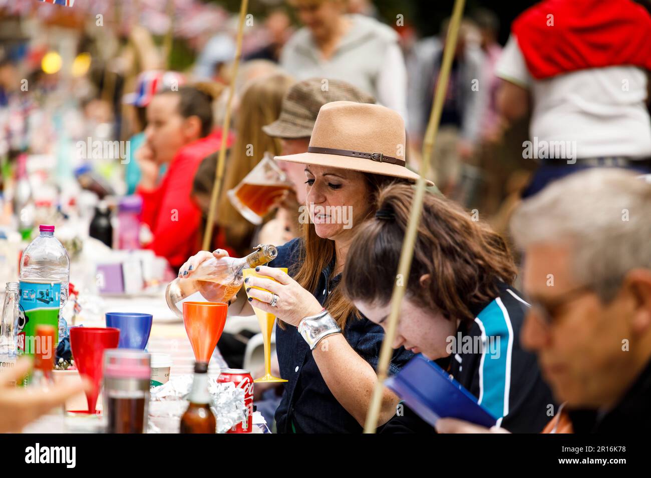 King Charles III Coronation Street Party in Cowden Village, Kent Stock ...