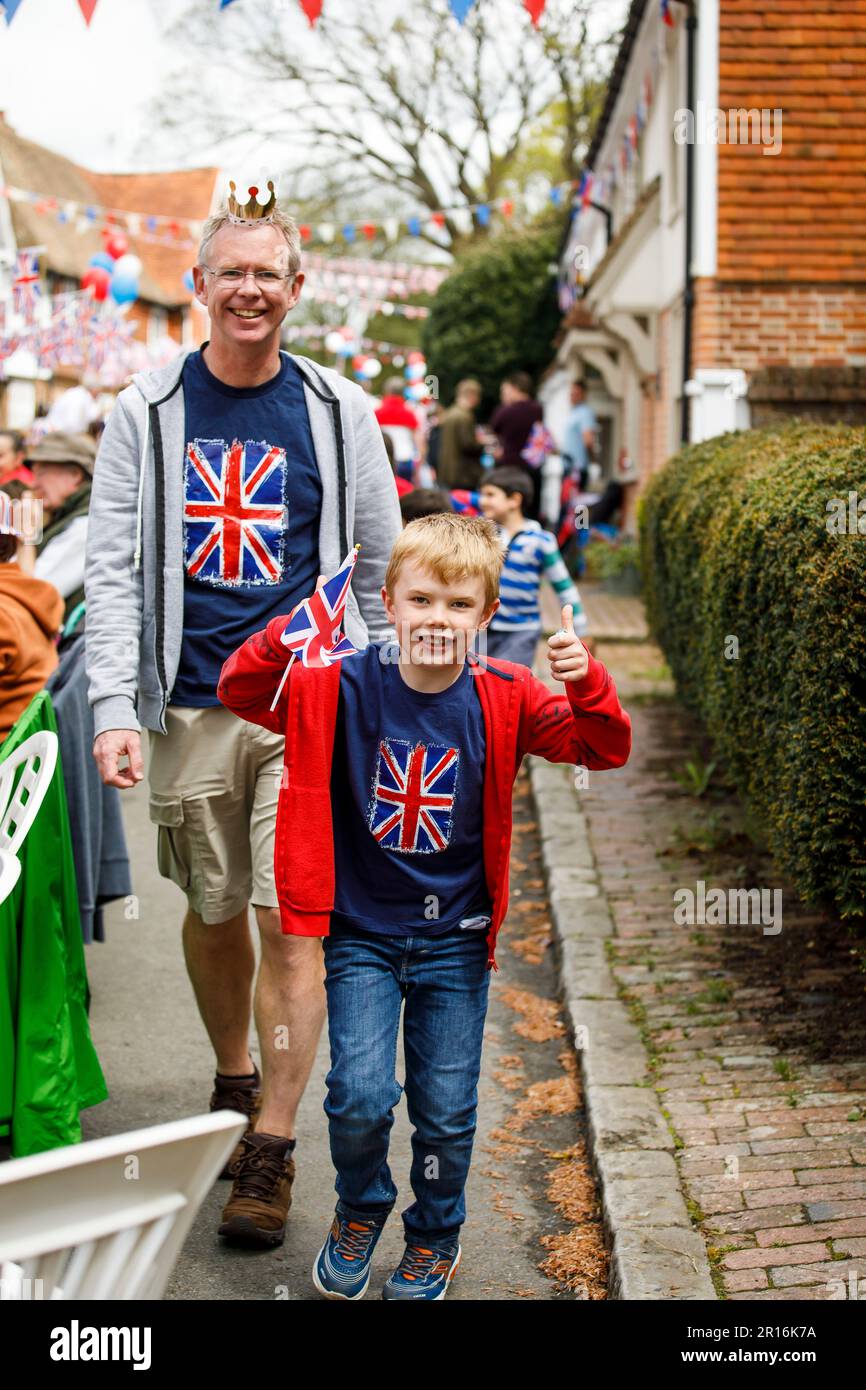 King Charles III Coronation Street Party in Cowden Village, Kent Stock ...