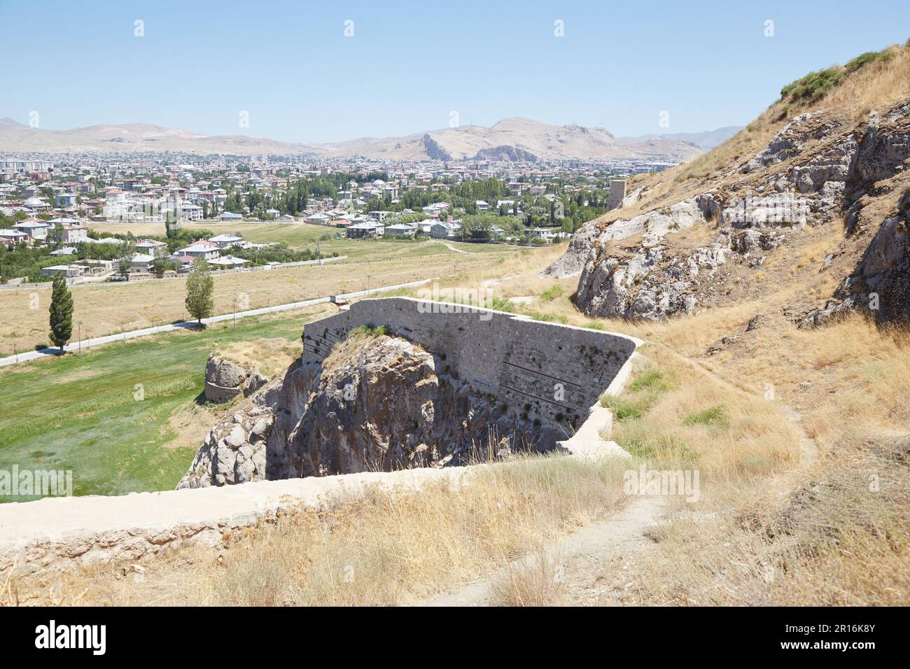 Van Castle in Van, Turkey was the headquarters of the Urartians, a ...