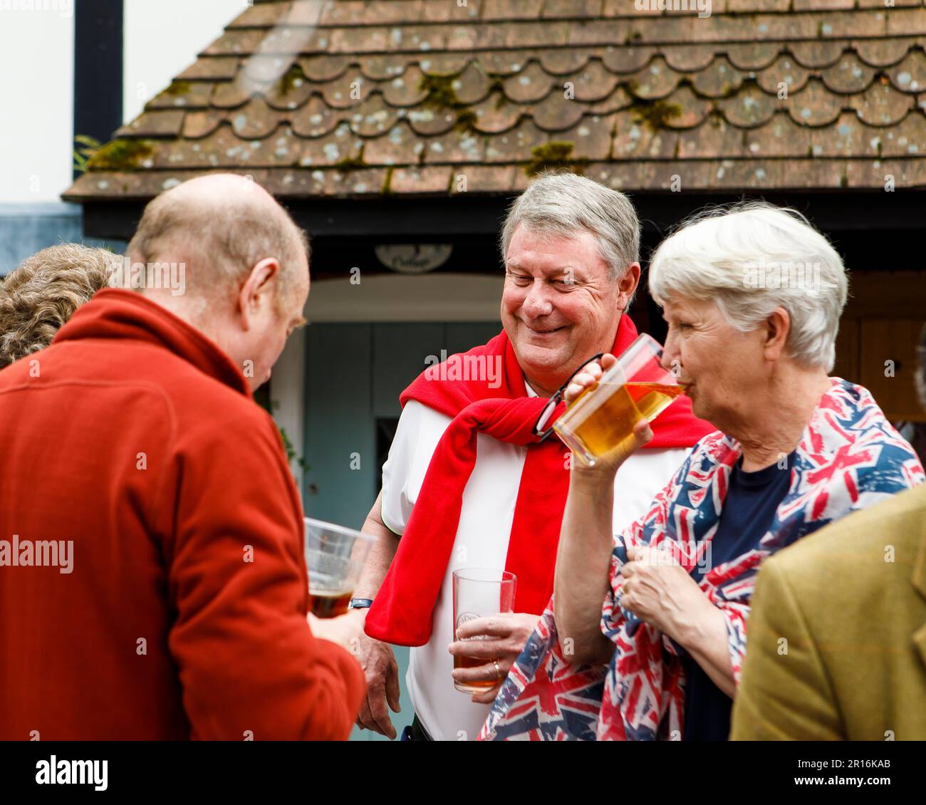 King Charles III Coronation Street Party in Cowden Village, Kent Stock ...
