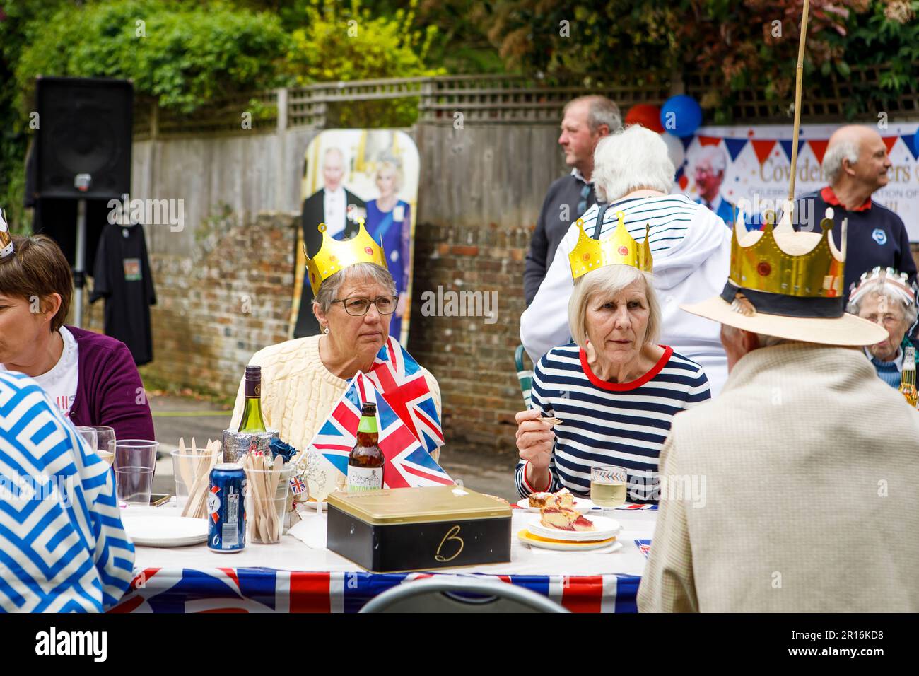 King Charles III Coronation Street Party in Cowden Village, Kent Stock ...