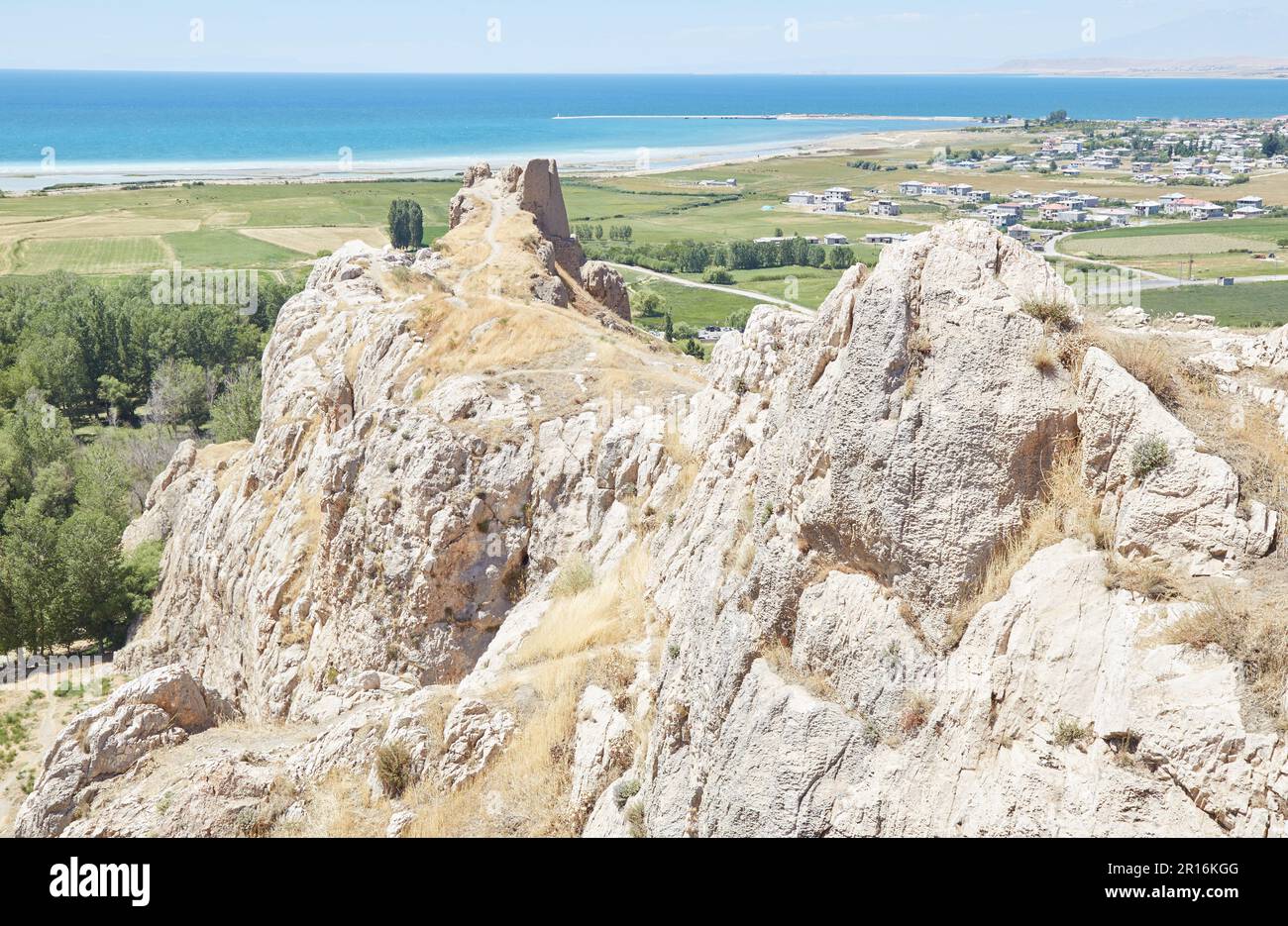 Van Castle in Van, Turkey was the headquarters of the Urartians, a ...