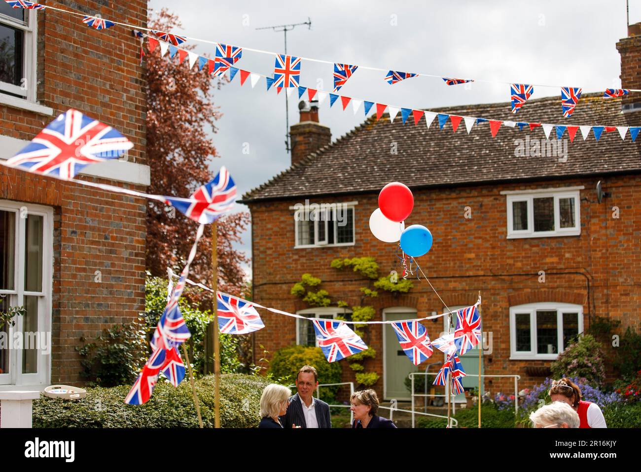 King Charles III Coronation Street Party in Cowden Village, Kent Stock ...