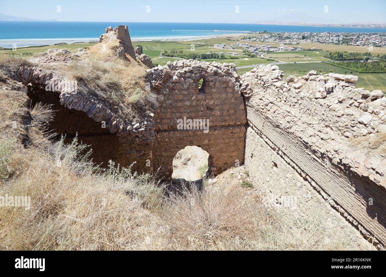 Van Castle in Van, Turkey was the headquarters of the Urartians, a ...