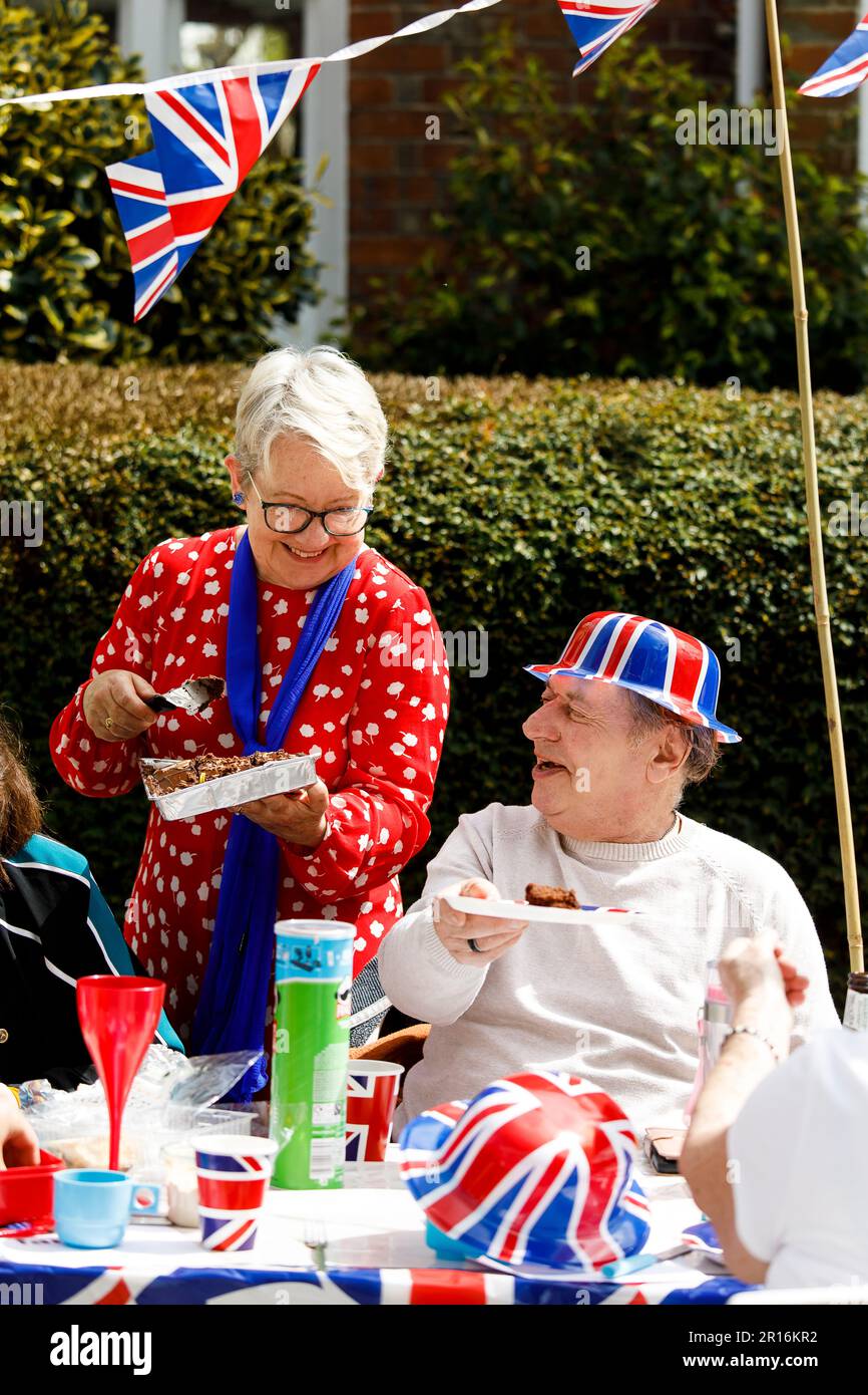 King Charles III Coronation Street Party in Cowden Village, Kent Stock ...