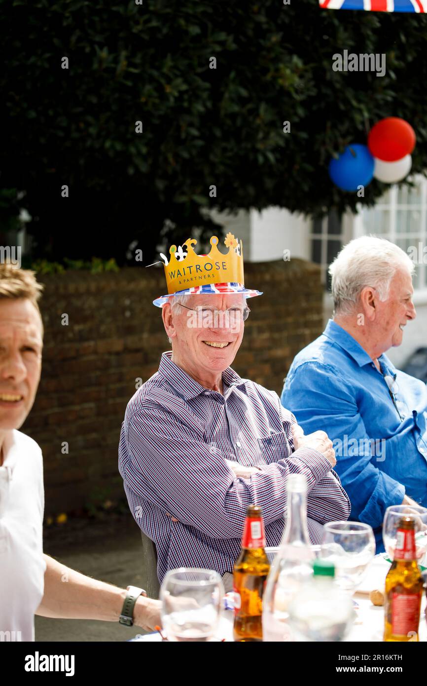King Charles III Coronation Street Party in Cowden Village, Kent Stock ...