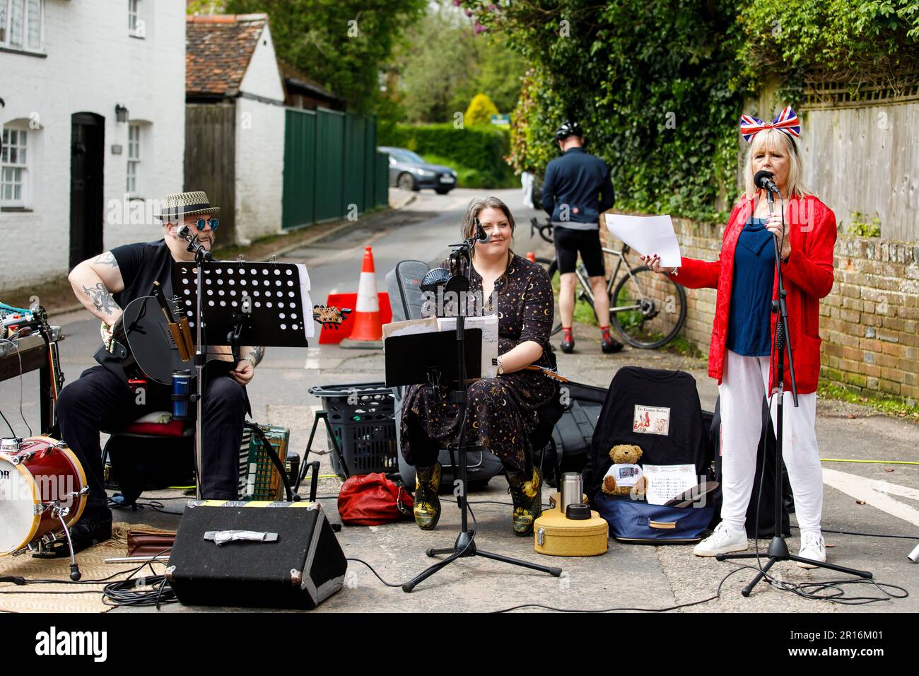 King Charles III Coronation Street Party in Cowden Village, Kent Stock ...