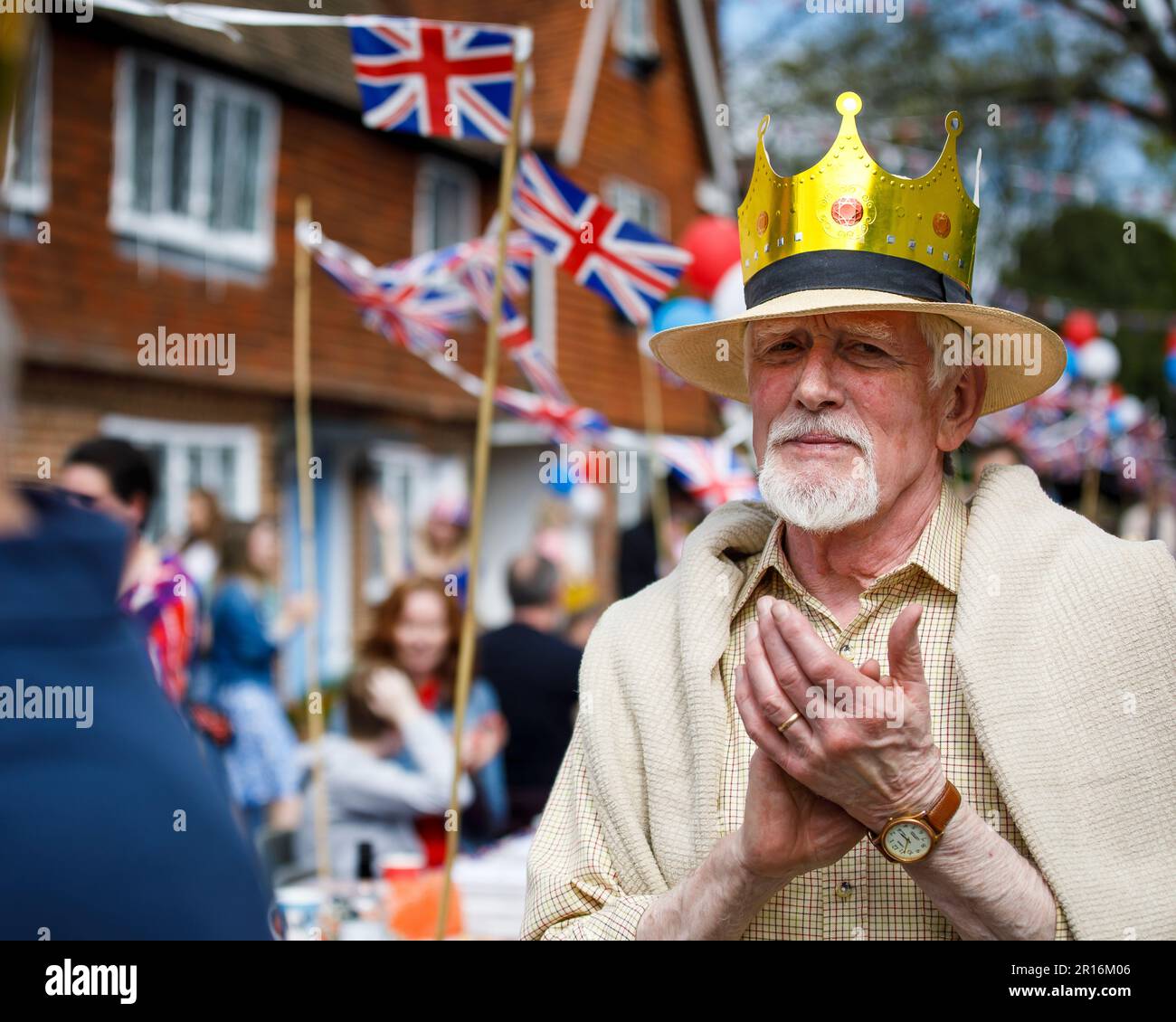 King Charles III Coronation Street Party in Cowden Village, Kent Stock ...