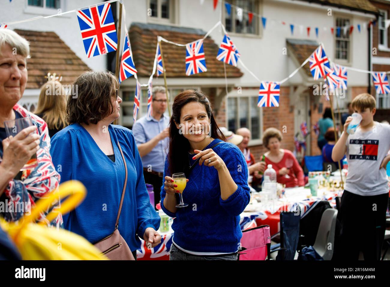 King Charles III Coronation Street Party in Cowden Village, Kent Stock ...