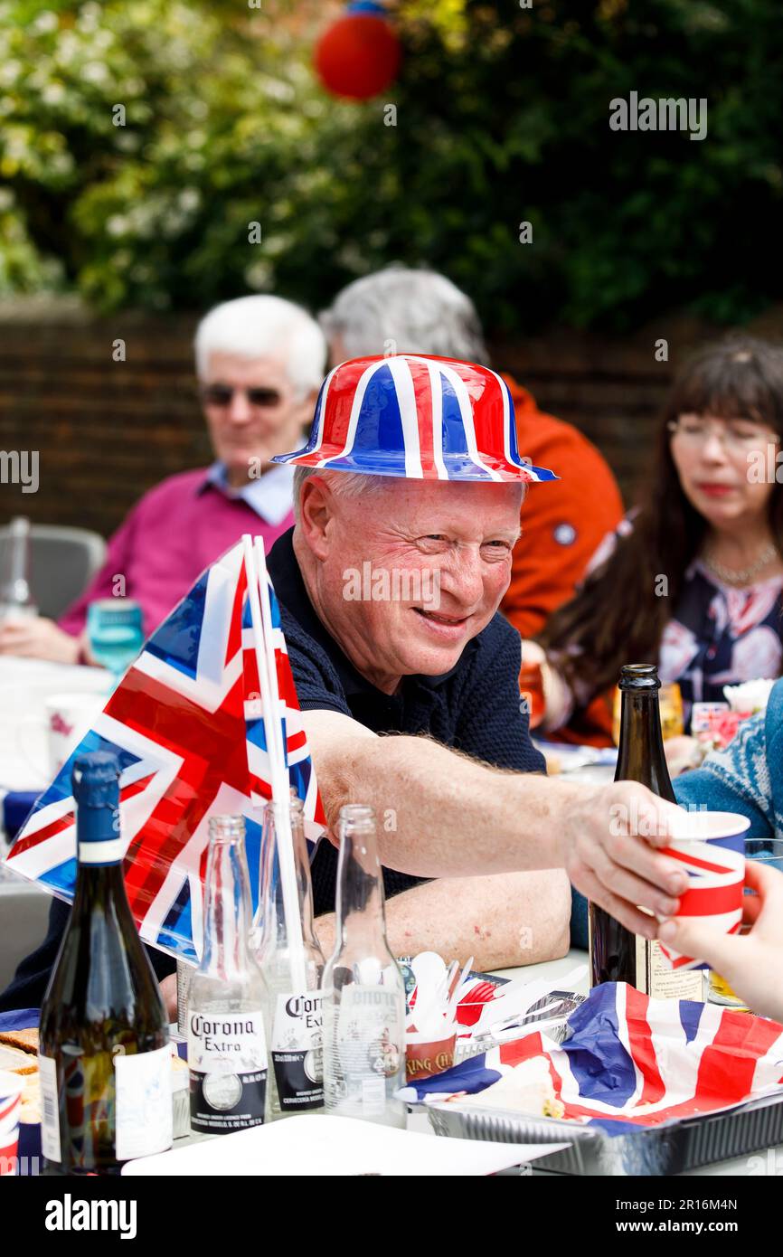 King Charles III Coronation Street Party in Cowden Village, Kent Stock ...