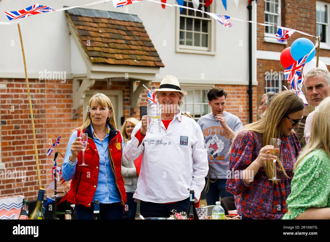 King Charles III Coronation Street Party in Cowden Village, Kent Stock ...