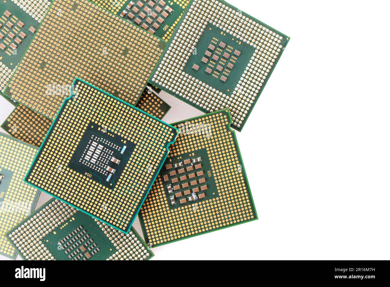 computers chips isolated on the white background Stock Photo - Alamy