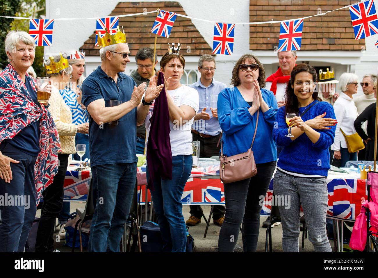 King Charles III Coronation Street Party in Cowden Village, Kent Stock ...