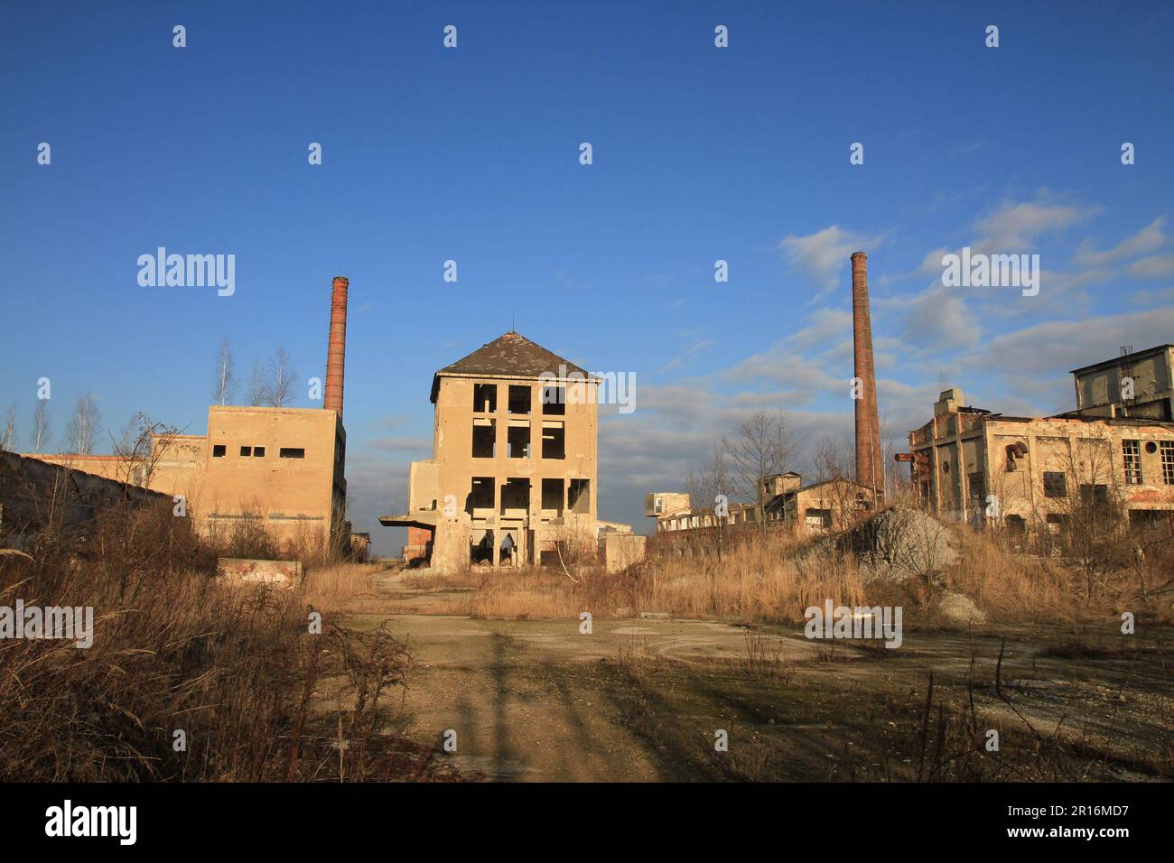 ruins of old factory as old industrial architecture Stock Photo - Alamy