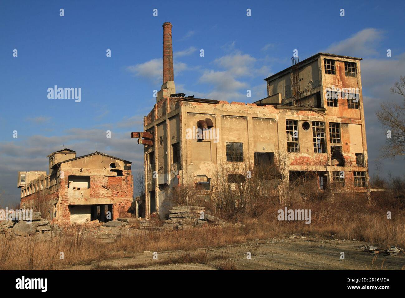 ruins of old factory as old industrial architecture Stock Photo - Alamy