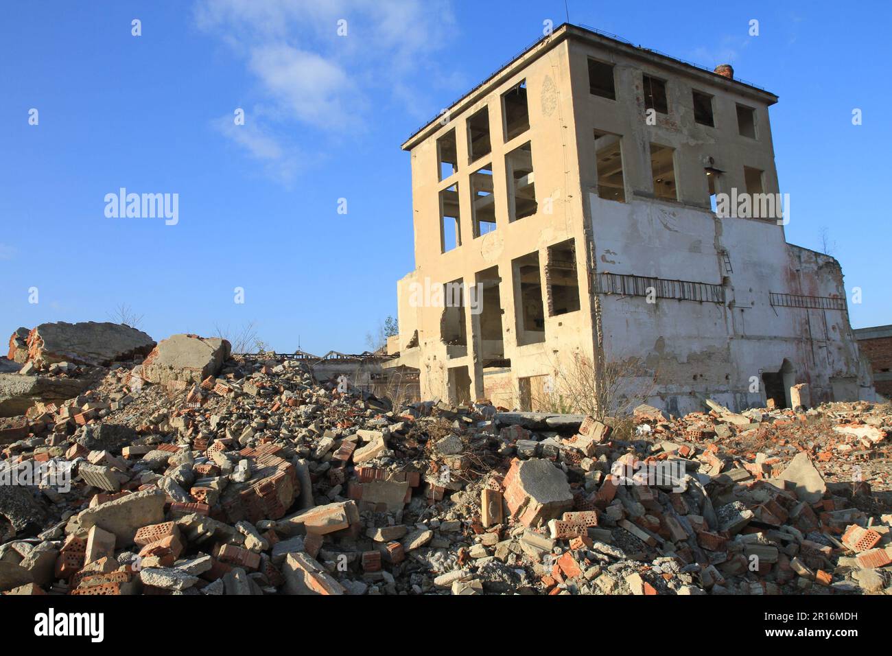 ruins of old factory as old industrial architecture Stock Photo - Alamy