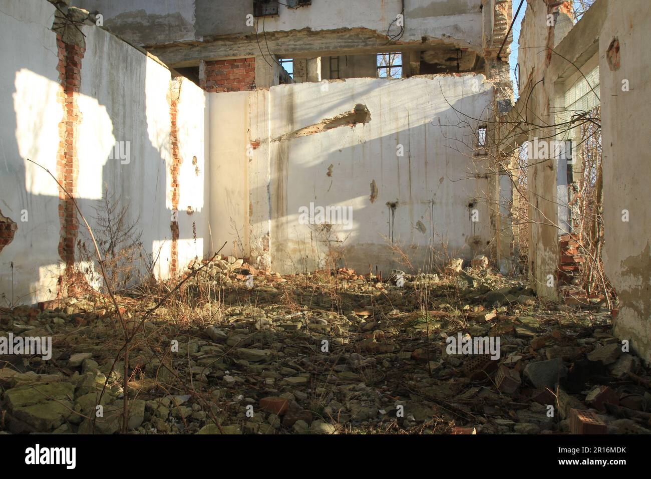 ruins of old factory as old industrial architecture Stock Photo - Alamy