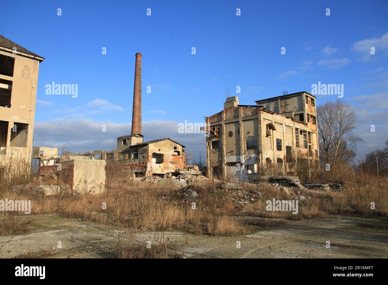 ruins of old factory as old industrial architecture Stock Photo - Alamy